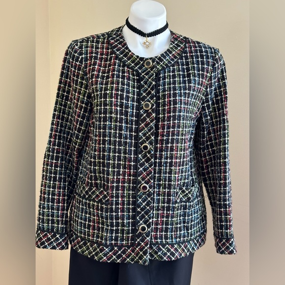 Tog Shop | Jackets & Coats | Tog Shop Multi Color Plaid Blazer Sz 2 P ...